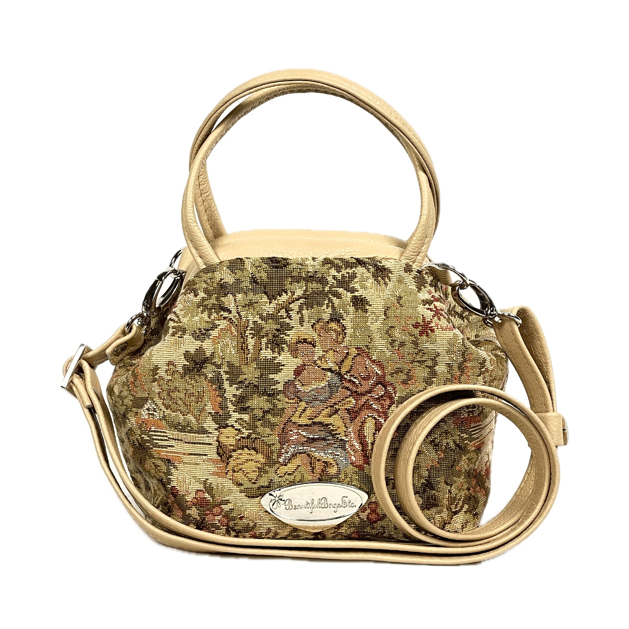 Mini Margret Doctor Bag Cottage Core Tapestry and Leather ...